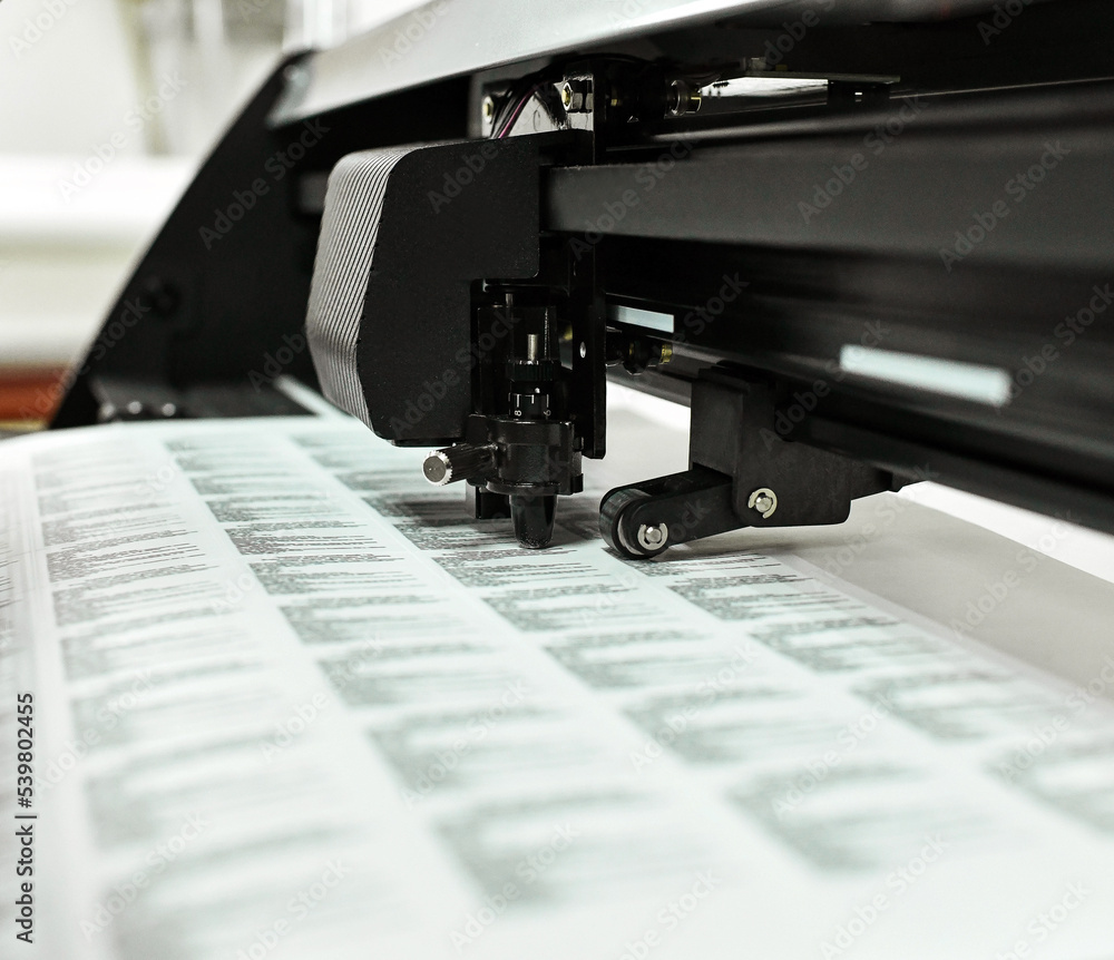 plotter cutting stickers typography polygraphy machine black labels ...