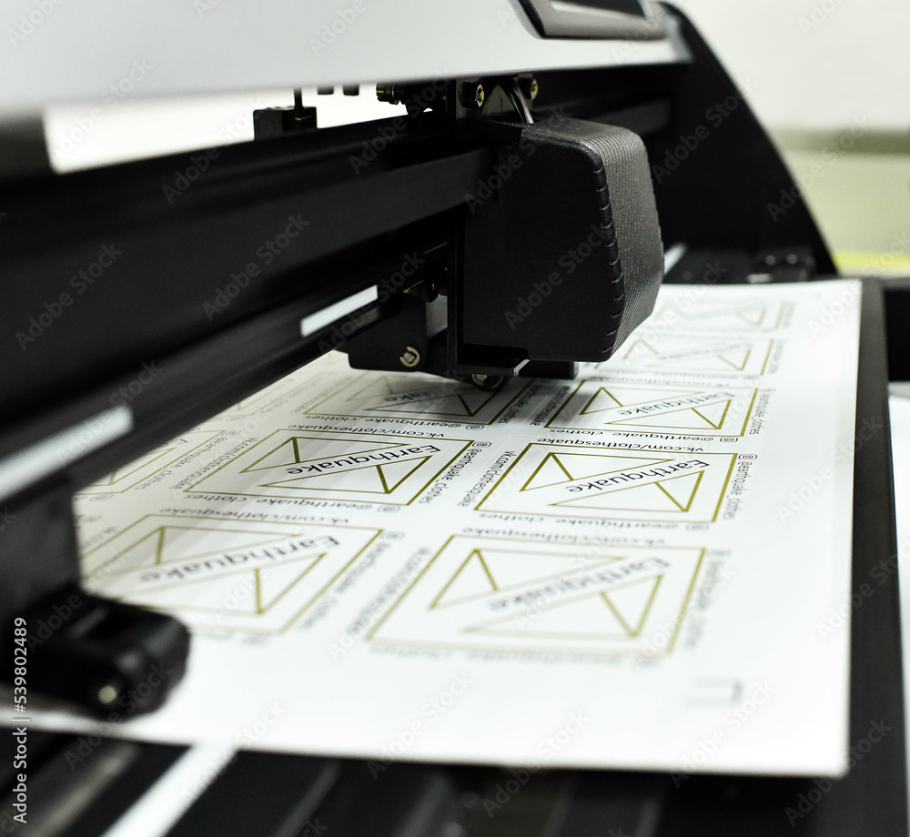 plotter cutting stickers typography polygraphy machine black labels ...