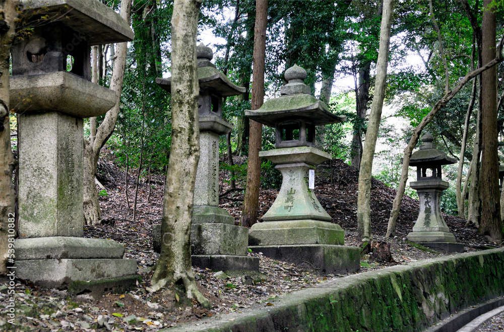 Fushimi Ward, Kyoto, Kansai, Japan, Asia, Granite lanterns, Fushimi ...