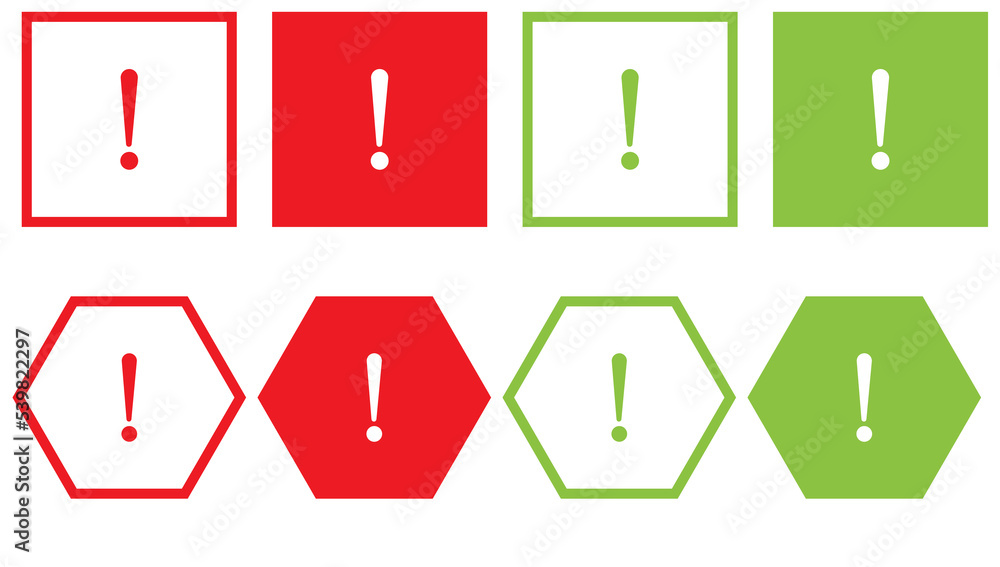 Set of attention sign. Warning signs set. warning attention sign vector ...