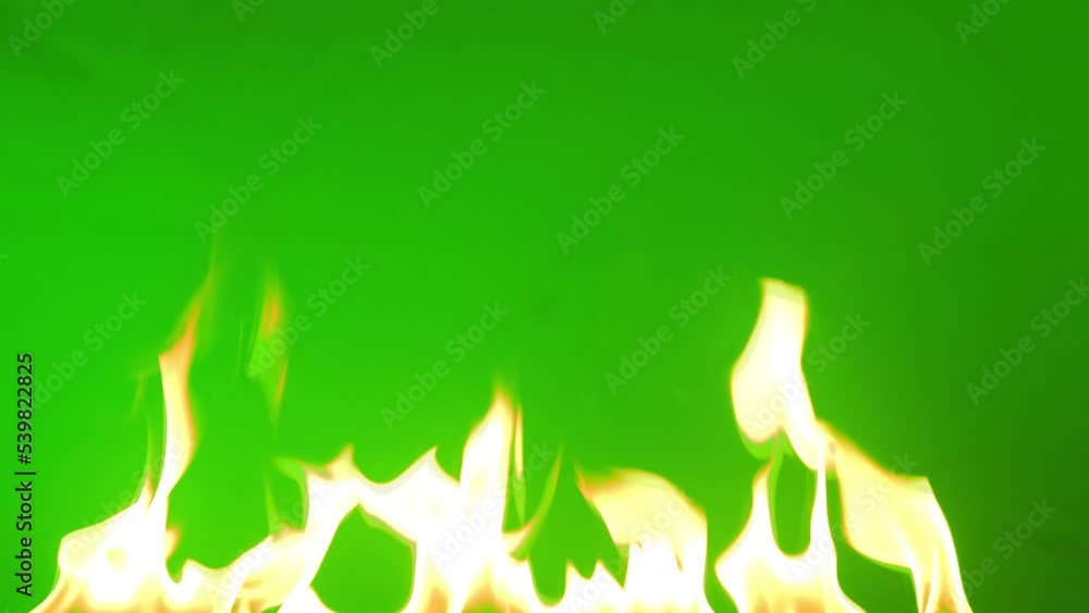 Slow motion fire flame burning on green screen background Stock Video ...