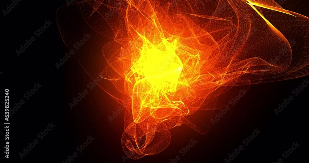 Abstract background with orange fiery burning beautiful smoke from ...