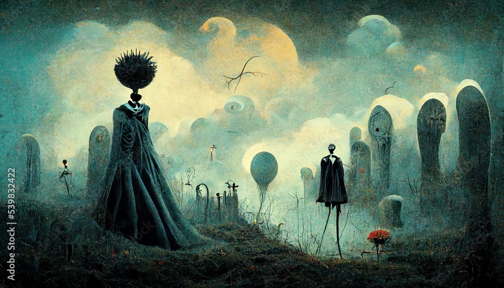 Death Surrealism avant-garde high-chroma fine_details Stock ...