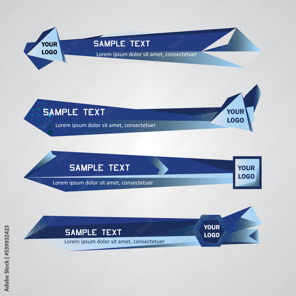 Set collection vector of Broadcast News Lower Thirds Template layout ...