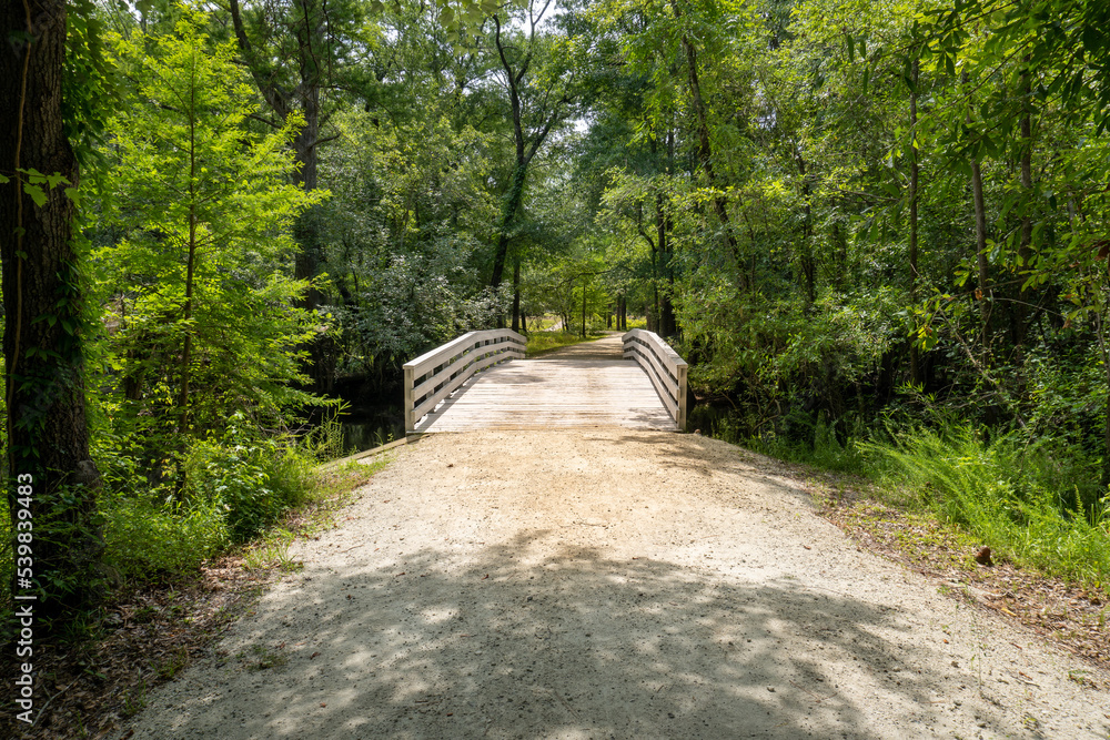 Bridge at Moores Creek National Battlefield. Park commemorates American ...