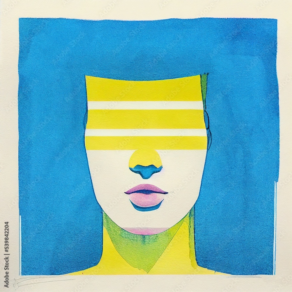 Abstract portrait illustration digital art face person background ...