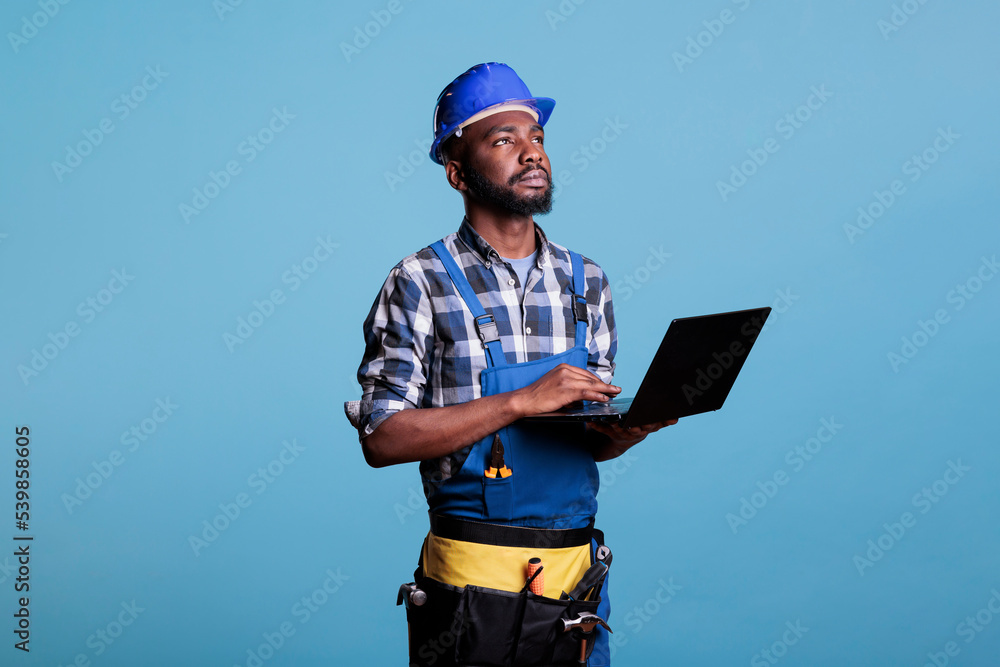 Builder imagining how the remodeling project will look like when ...