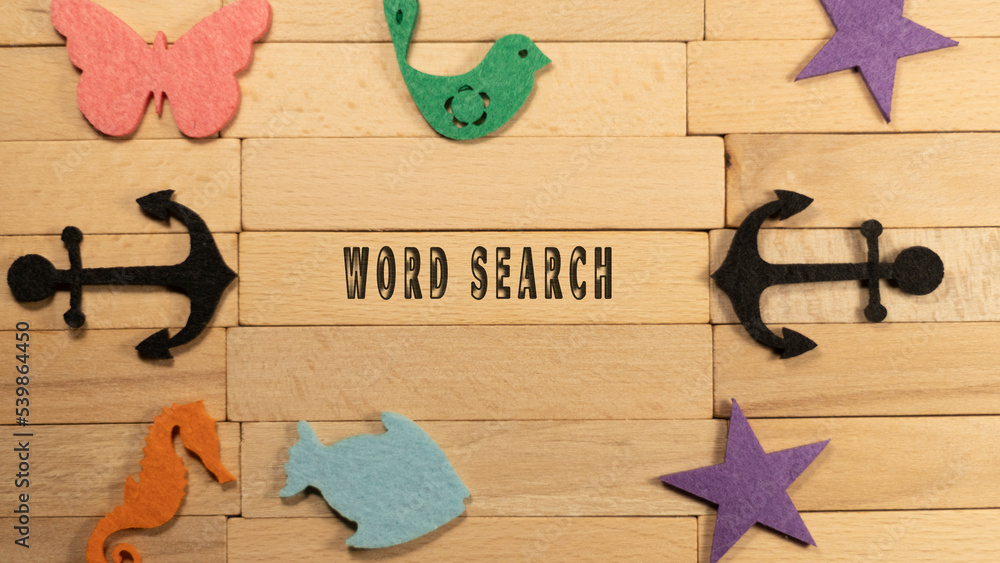 Word search written on wooden surface. Economy and markets. Stock Photo ...