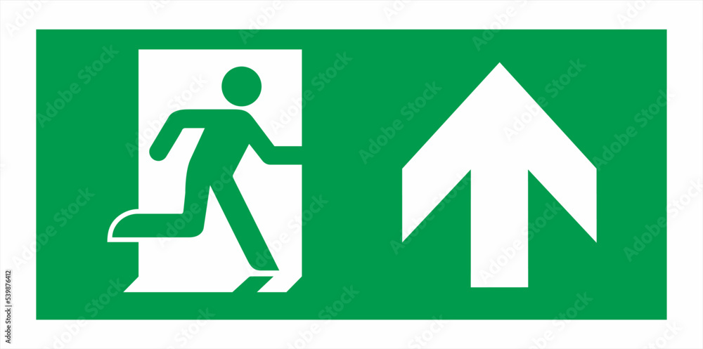 Emergency Escape Sign Symbols Exit routes In Compliance with ...