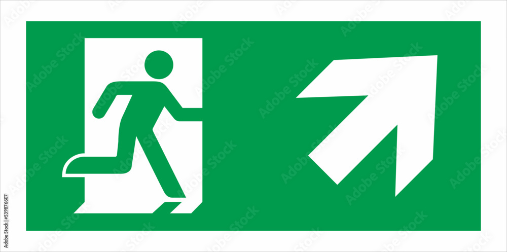 Emergency Escape Sign Symbols Exit routes In Compliance with ...
