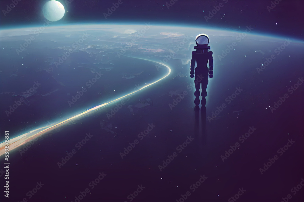 Graphic novel space astronaut abstract background wallpaper colorful ...