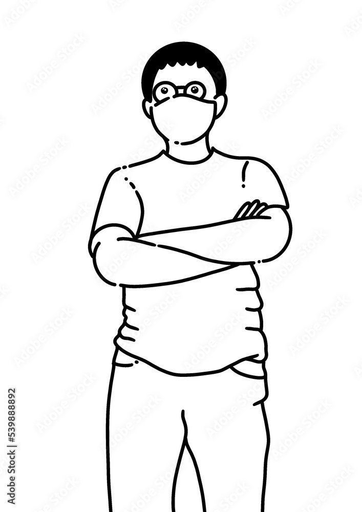 line doodle drawing - people various portraits, face and activities ...