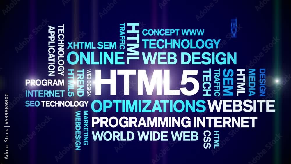 HTML5 animated tag word cloud;text design animation kinetic typography ...