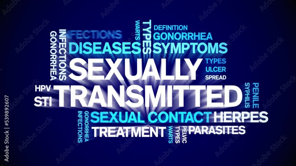Sexually Transmitted animated tag word cloud;text design animation ...