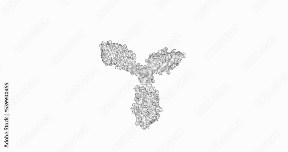 Animated background of human antibody T cells under the microscope ...