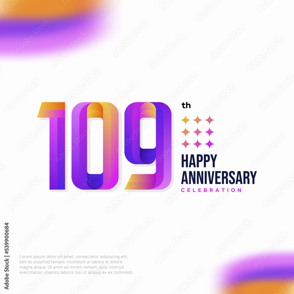 Number 109 logo icon design, 109 birthday logo number, anniversary 109 ...