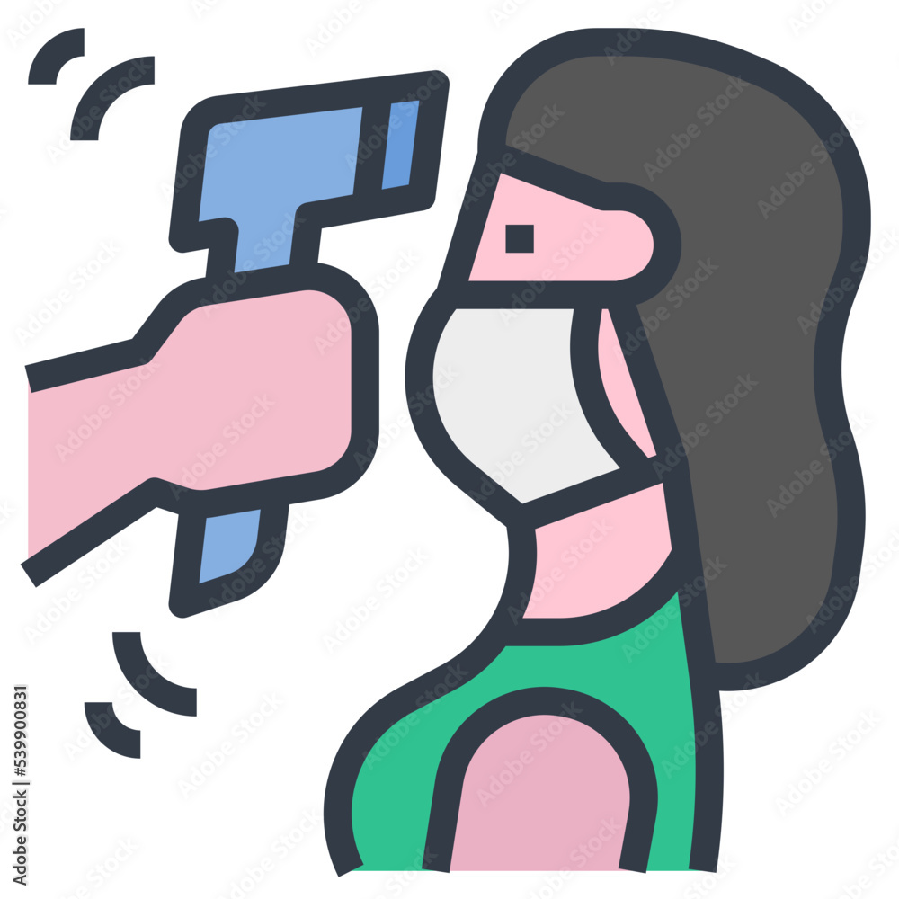 temperature check icon Stock Vector | Adobe Stock