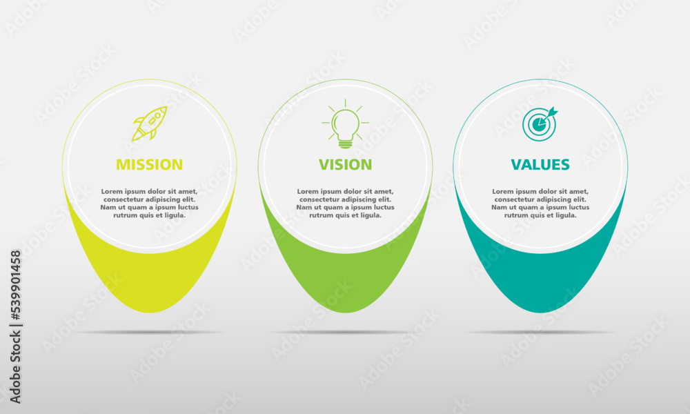 mision,vision,values,graphic design template.with option. Stock Vector ...
