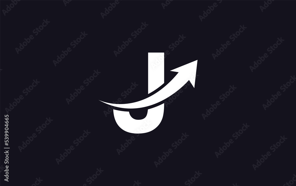 Growth arrow icon and financial circle logo design with the letters and ...