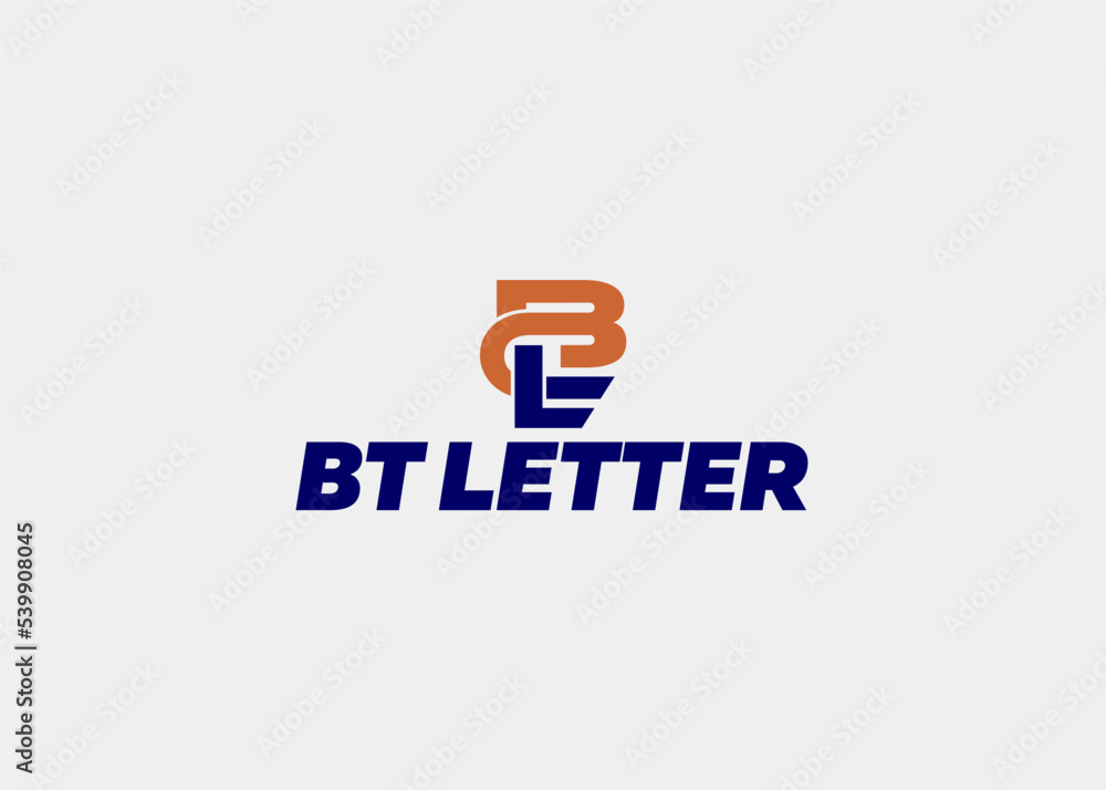 LOGO BT LETTER COMPANY NAME Stock Vector | Adobe Stock