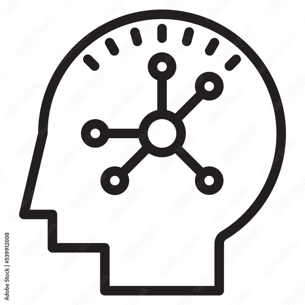 Mide Map outline style icon Stock Vector | Adobe Stock