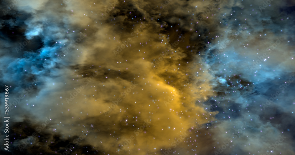 3d rendering. Space wallpaper and background. Universe with stars ...