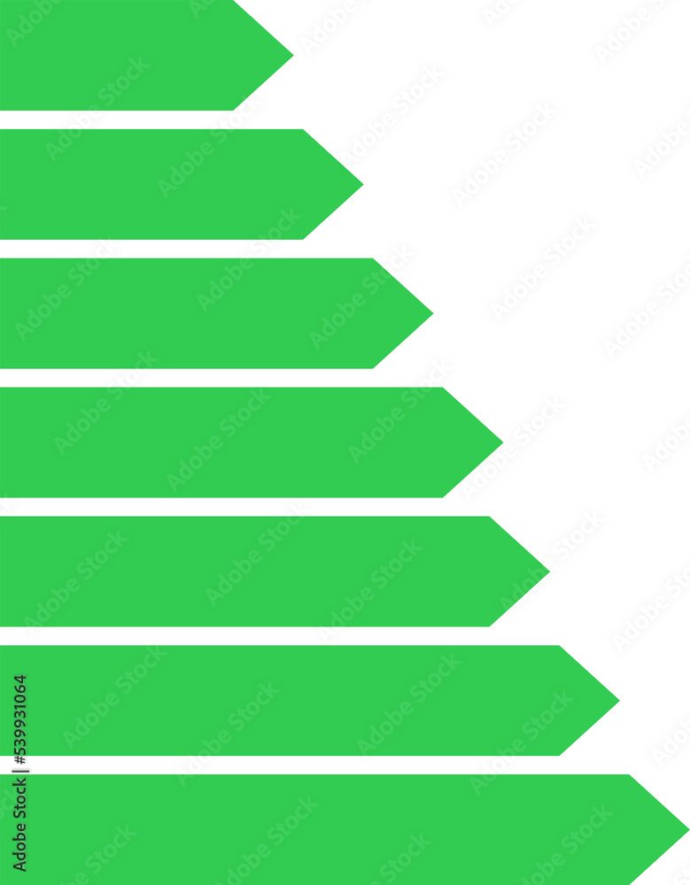 Green arrow shapes, labels. Symbol for rising profit, income. Isolated ...