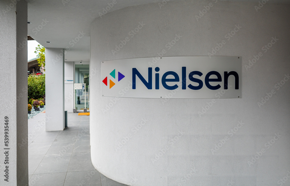 Lugano, Switzerland - October 1, 2022: Nielsen is a world leader in ...