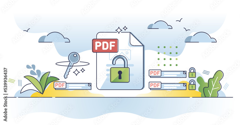Unlock PDF format and edit locked text file with software tool outline ...