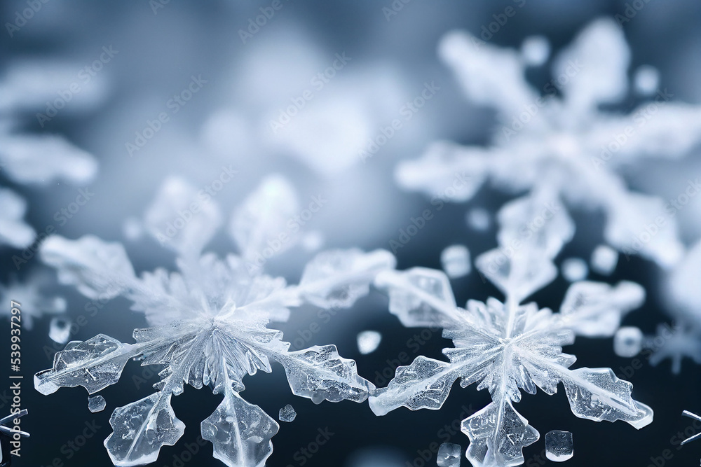 Extreme close up of snowflake structure and natural, Wallpaper ...