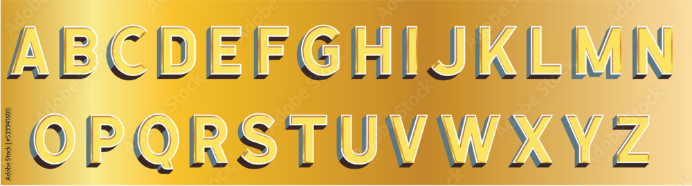 Poster Yellow Alphabet Letters font – Wall Art | UkPosters