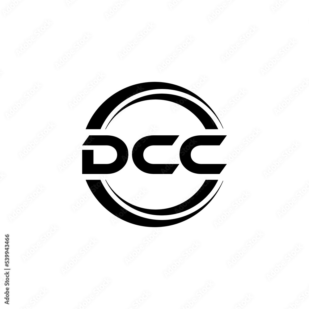 DCC letter logo design with white background in illustrator, vector logo modern alphabet font ...