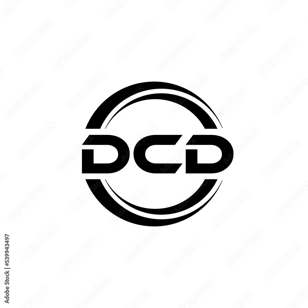 DCD letter logo design with white background in illustrator, vector ...