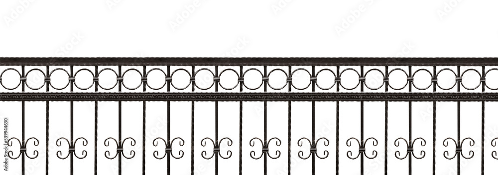 Wrought Iron Fence on transparent background png Stock Photo | Adobe Stock