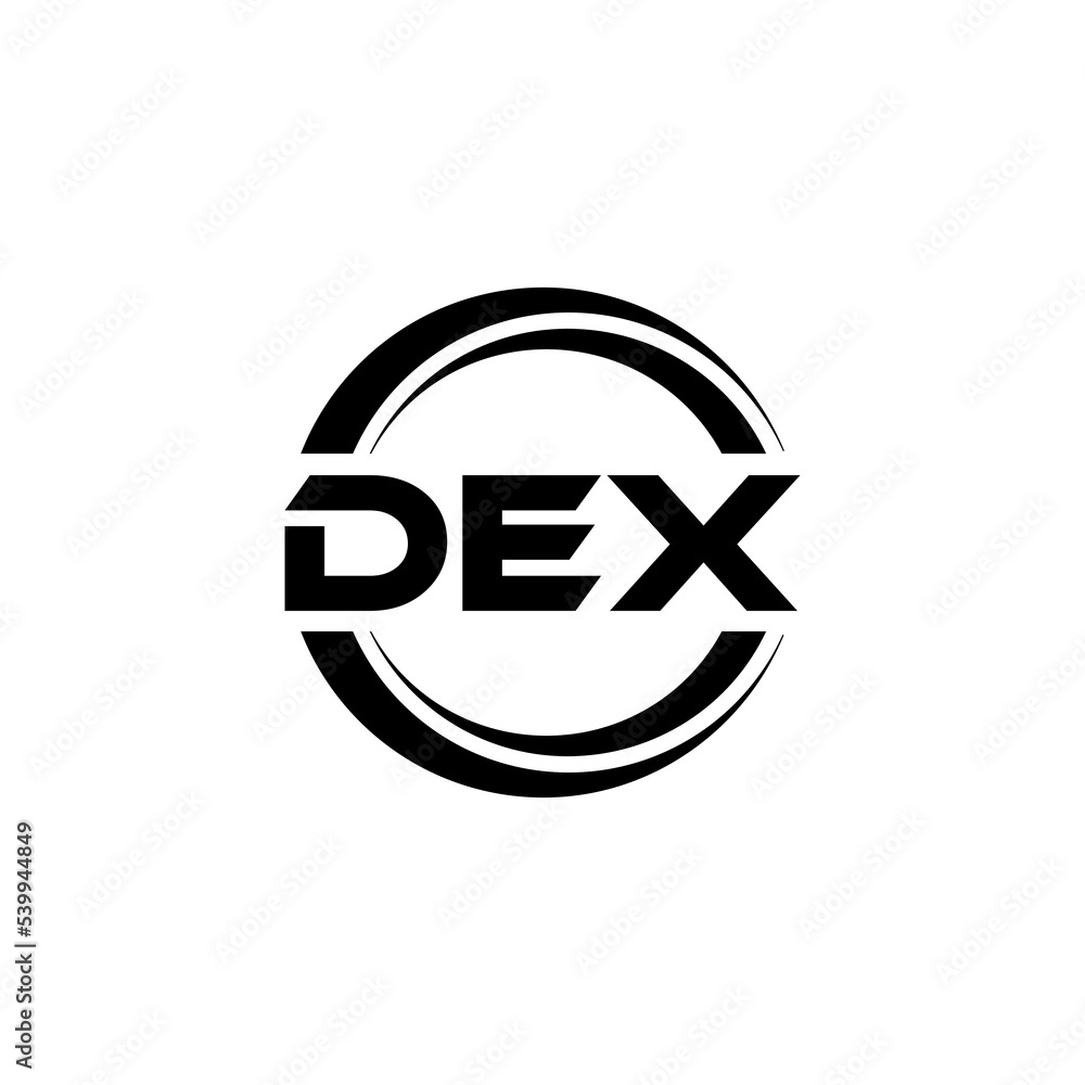 DEX letter logo design with white background in illustrator, vector ...
