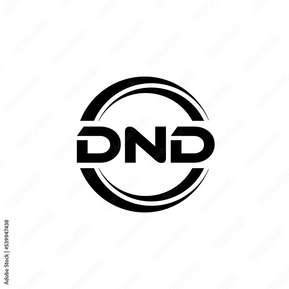 DND letter logo design with white background in illustrator, vector ...