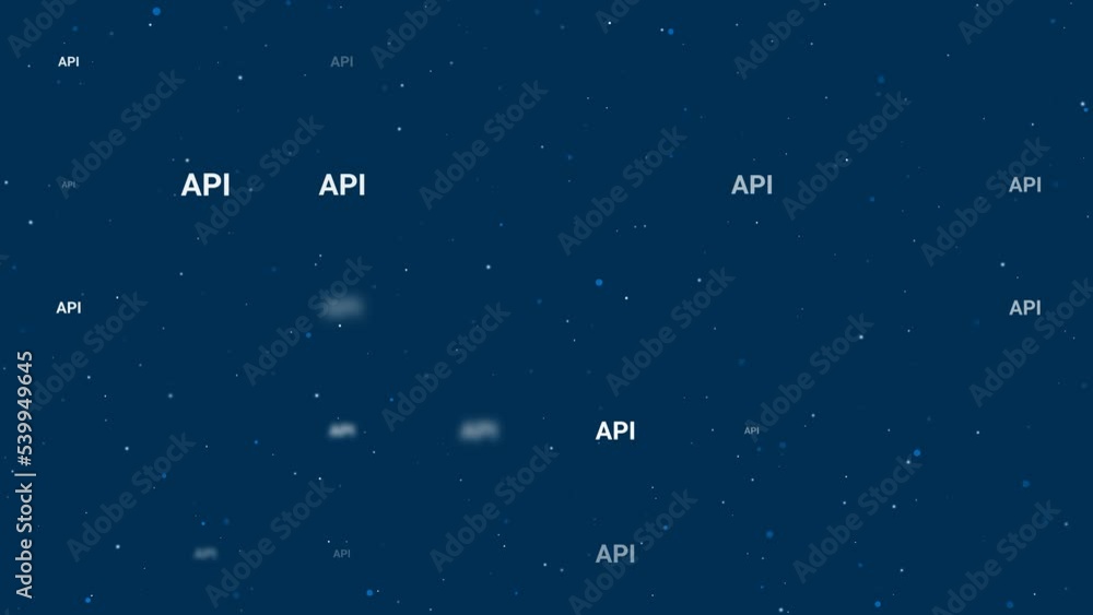 Template animation of evenly spaced api symbols of different sizes and ...