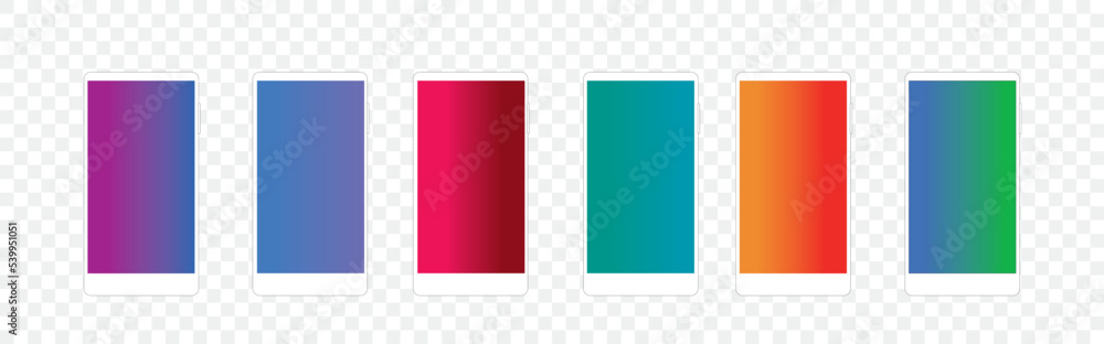 Trendy gradient swatches. Collection palettes of gradient swatches for ...