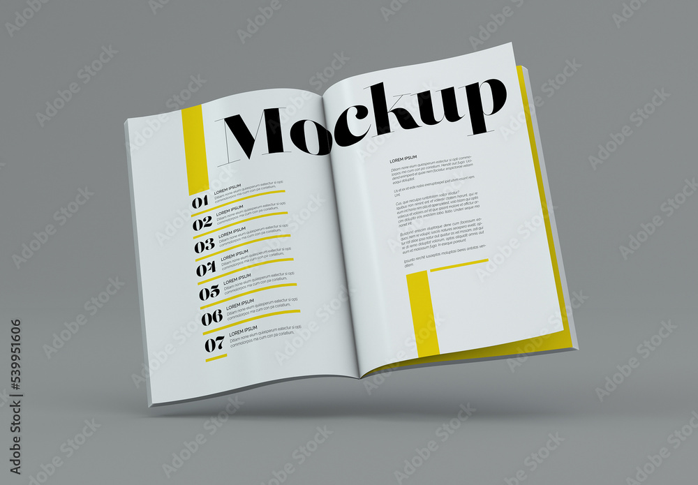 A4 Vertical Magazine Mockup Stock Template | Adobe Stock