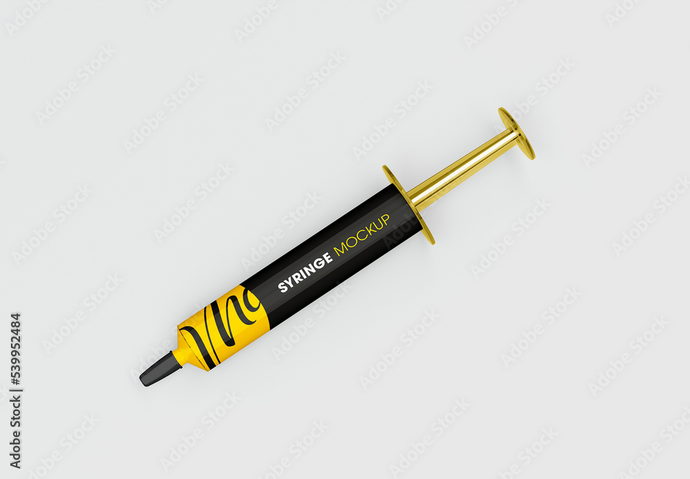 Top View Syringe Mockup Stock Template | Adobe Stock