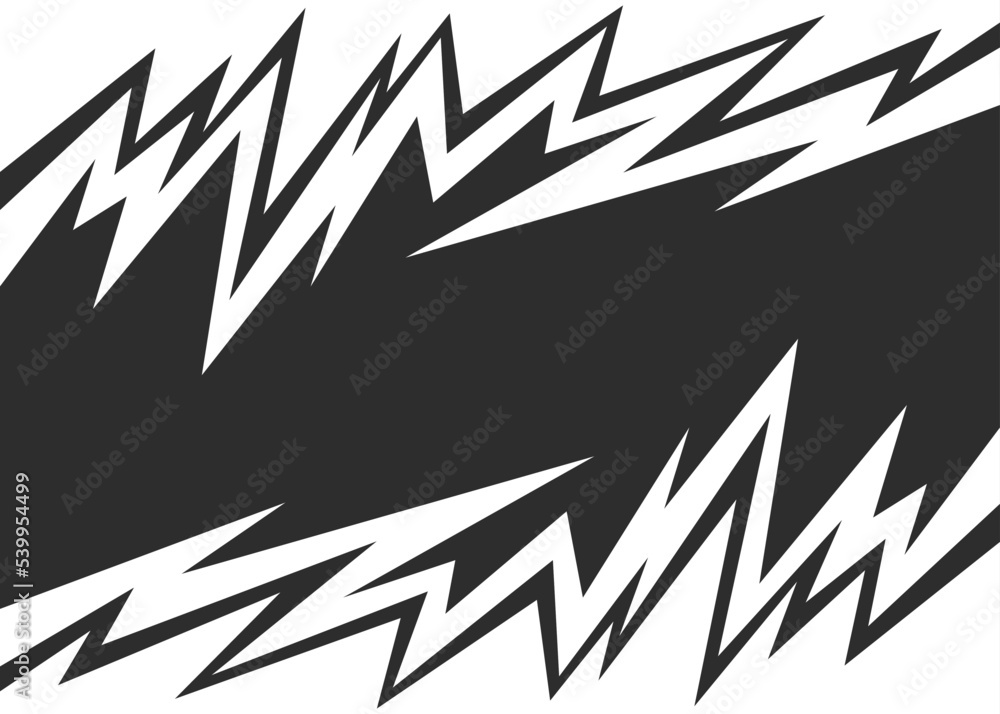 Abstract black and white background with jagged zigzag pattern and with ...
