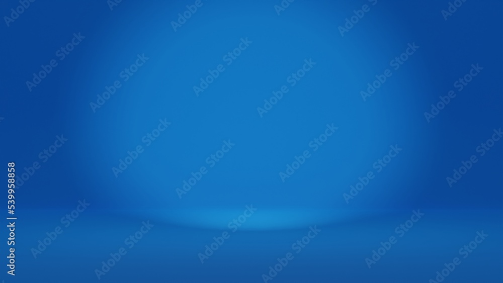 Dark blue room with gradient blue abstract background for display ...