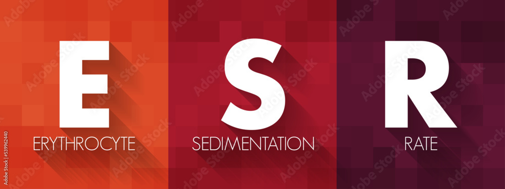 ESR Erythrocyte Sedimentation Rate - type of blood test that measures ...