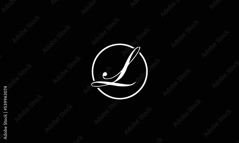 Abstract elegant line art letter L logo. This logo icon incorporate ...