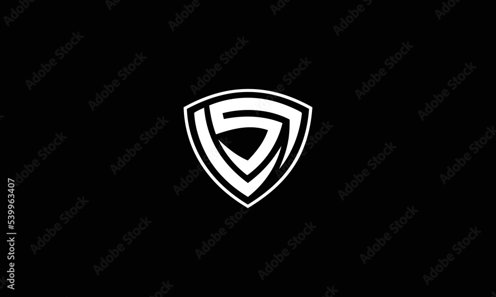 SV logo letter design on luxury background. VS logo monogram initials ...