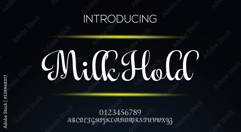 MILK HOLD Signature Font Calligraphy Logotype Script Font Type Font ...
