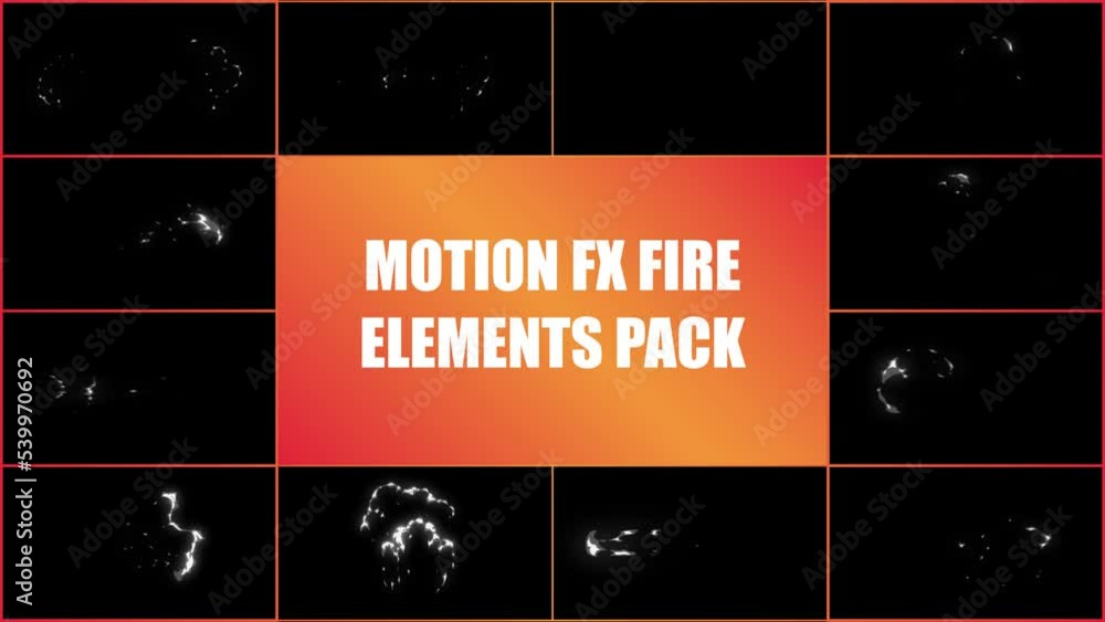 2d elements of FX FIRE. These are animated fire effects. This set ...