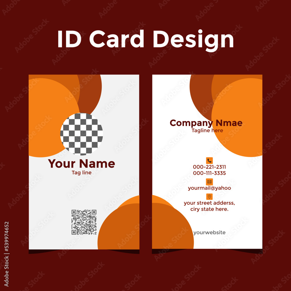 official id cards vector id card design illustration vatical business ...