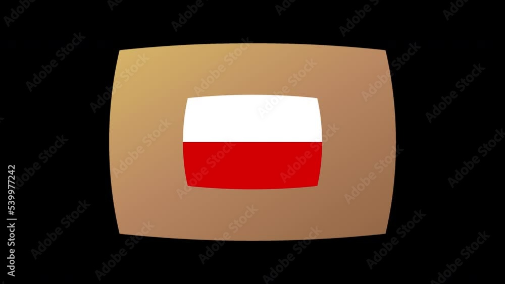poland flag presentation animation set. Flags of the country ...