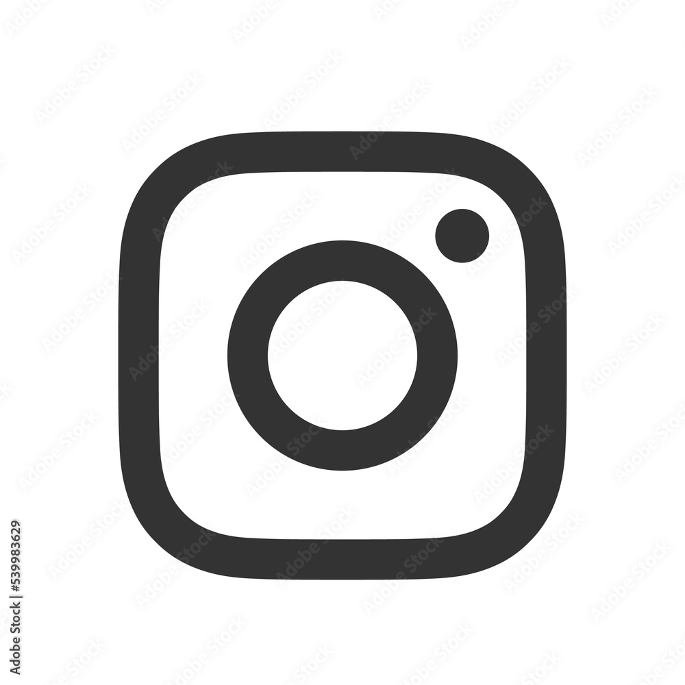 Instagram camera logo icon. Social media logo. Stock Photo | Adobe Stock